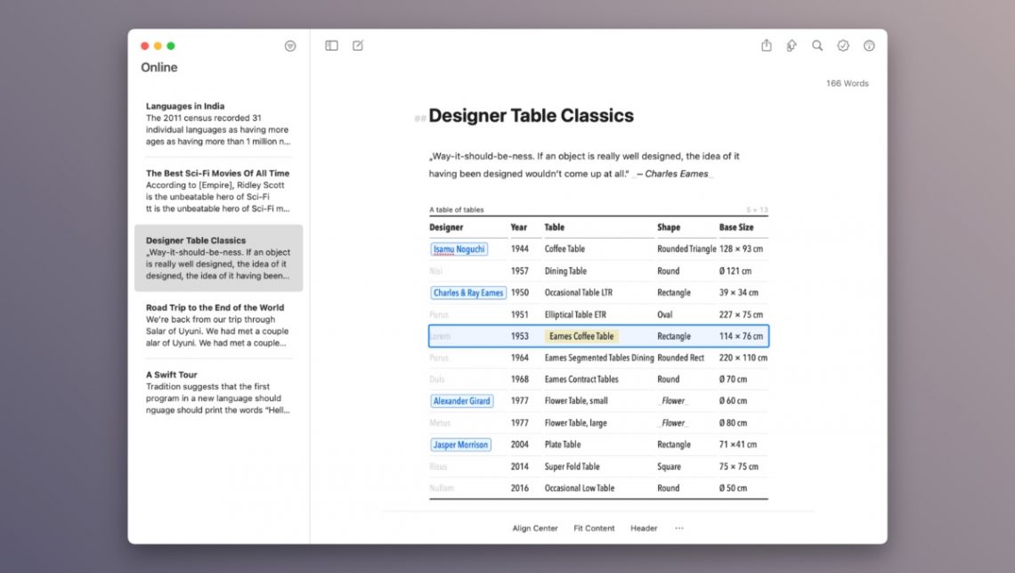 Beste Text-Software: Ulysses kann ab sofort auch mit Tabellen umgehen ...